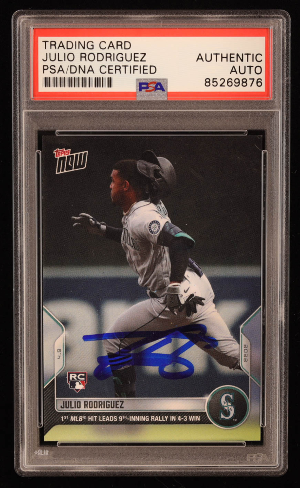 Julio Rodriguez Signed 2022 Topps Now #17 RC (PSA) | Pristine Auction