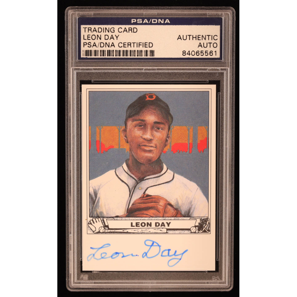 Leon Day Signed Custom Trading Card (PSA) | Pristine Auction