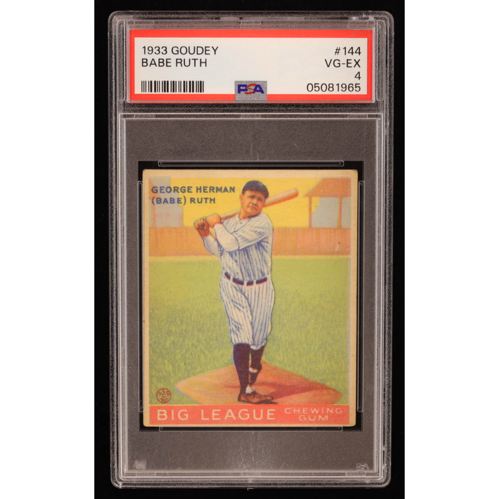 Babe Ruth 1933 Goudey #144 RC (PSA 4) | Pristine Auction