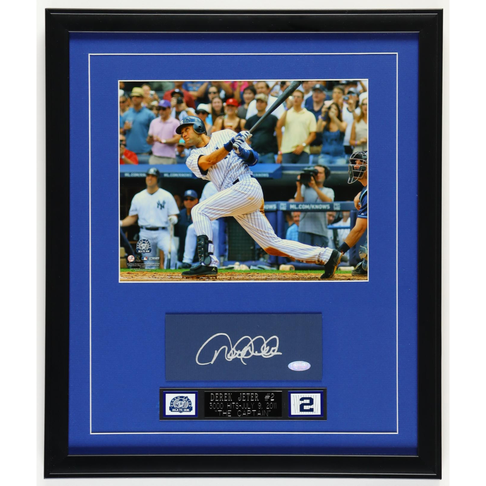 Derek Jeter Signed "The Captain" Yankees Custom Framed Cut Display (Steiner) | Pristine Auction
