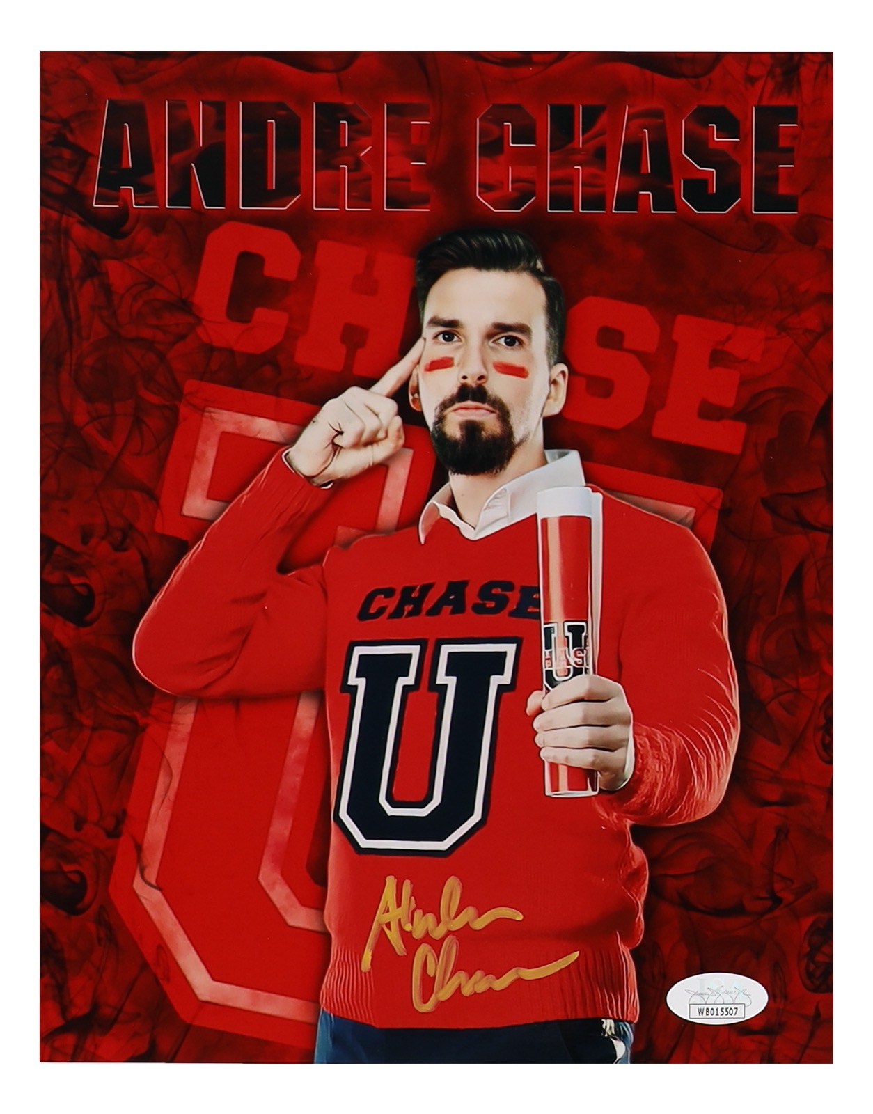 Andre Chase Signed WWE NXT 8x10 Custom Funhouse Metallic Photo (JSA ...