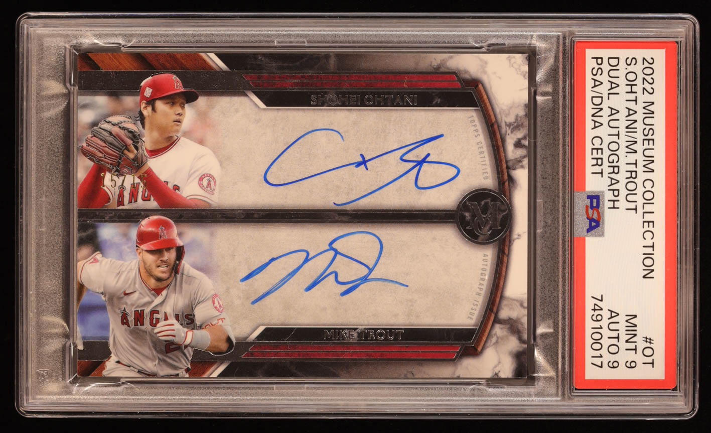 Shohei Ohtani / Mike Trout 2022 Topps Museum Collection Dual Autographs ...