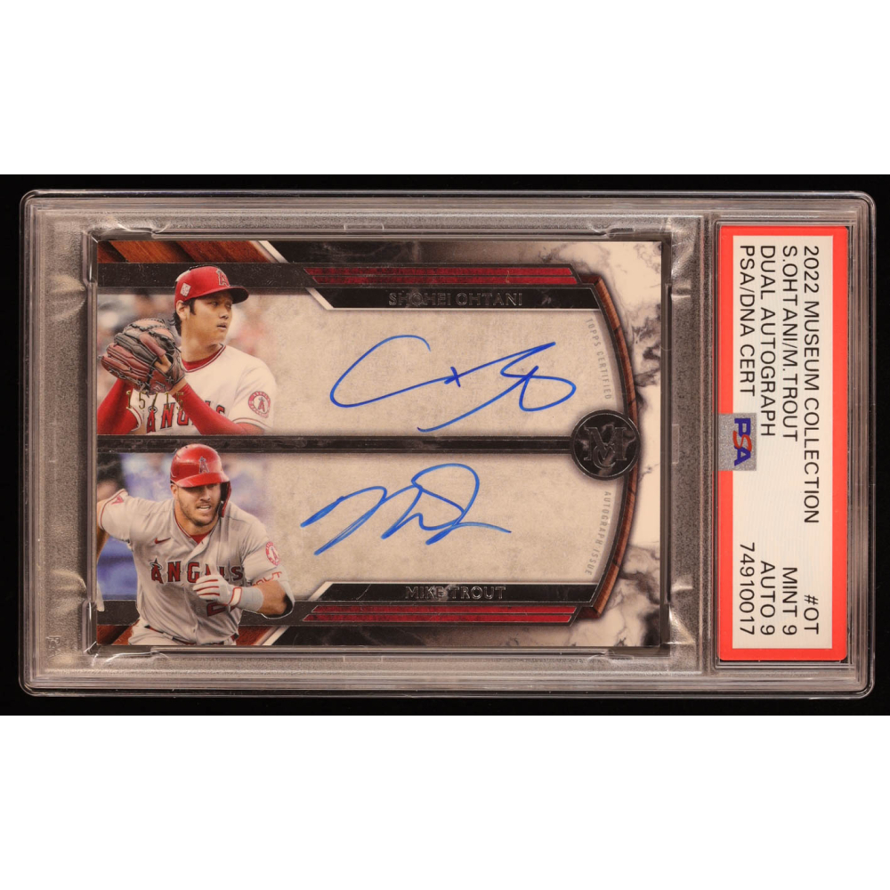Shohei Ohtani / Mike Trout 2022 Topps Museum Collection Dual Autographs ...