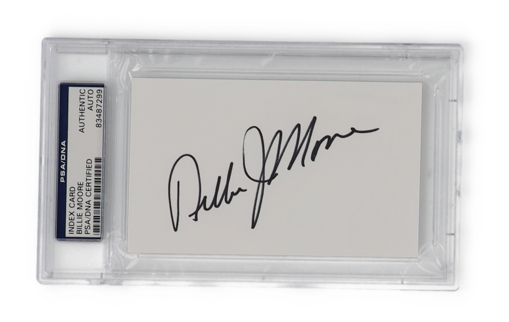Billie Moore Signed Index Card (PSA) | Pristine Auction
