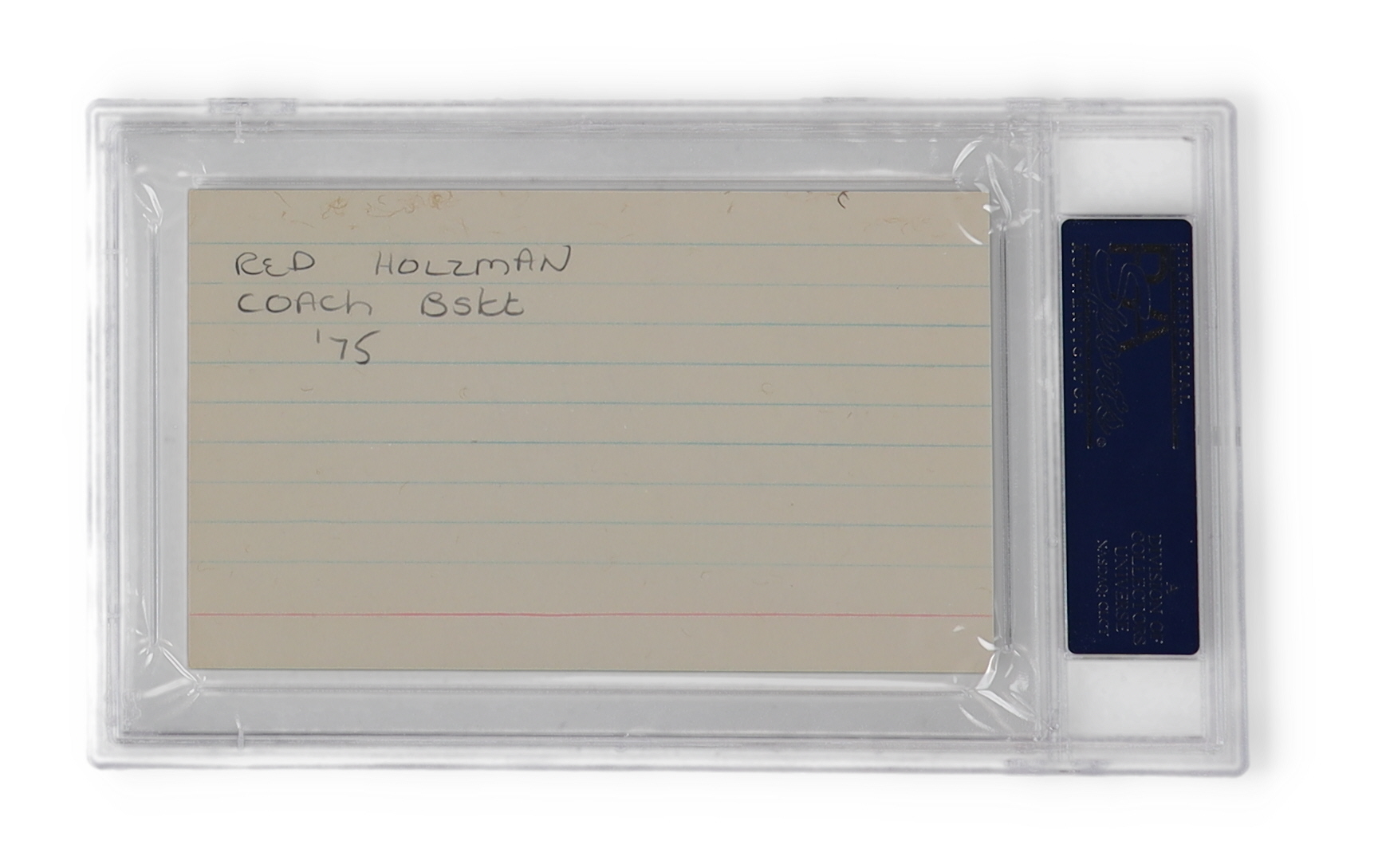 Red Holzman Signed Index Card (PSA) | Pristine Auction