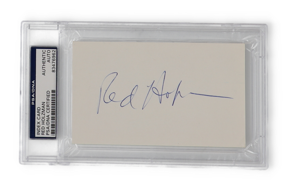 Red Holzman Signed Index Card (PSA) | Pristine Auction
