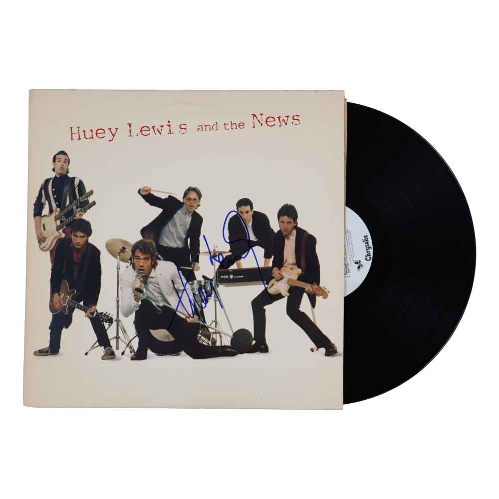 Huey Lewis Signed "Huey Lewis and the News" Vinyl Record Album Cover ...