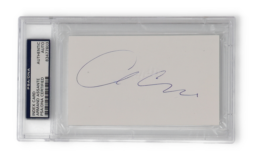 Armand Assante Signed Index Card (PSA) | Pristine Auction
