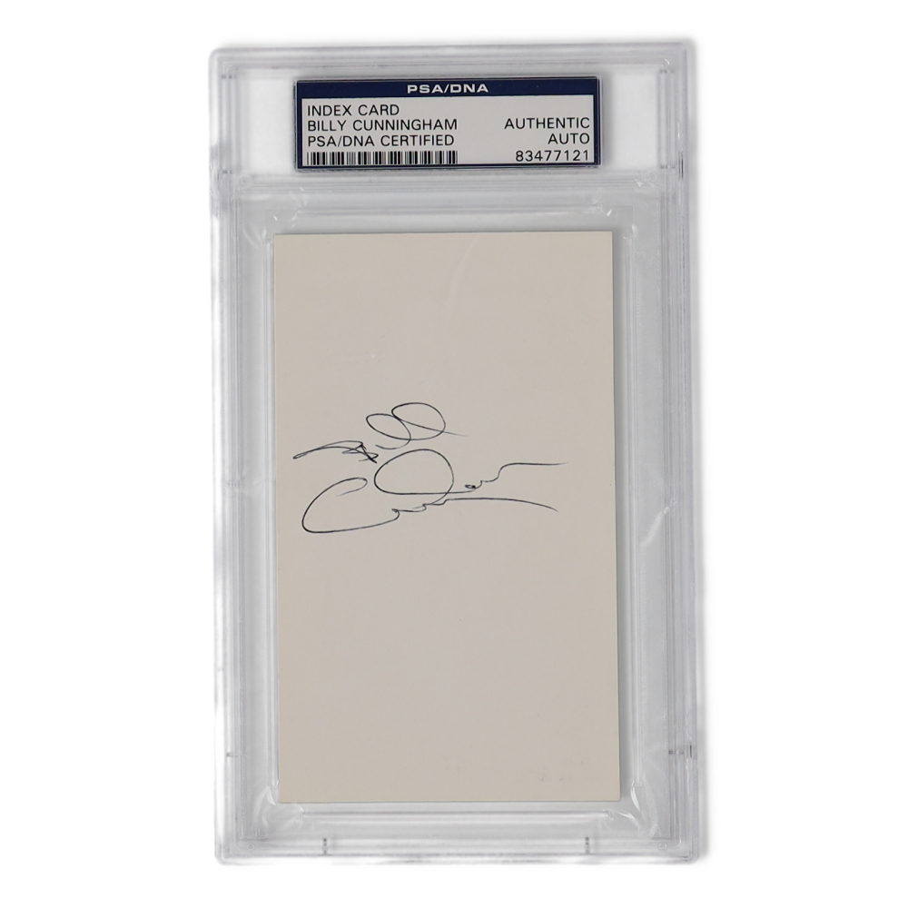 Billy Cunningham Signed Index Card (PSA) | Pristine Auction