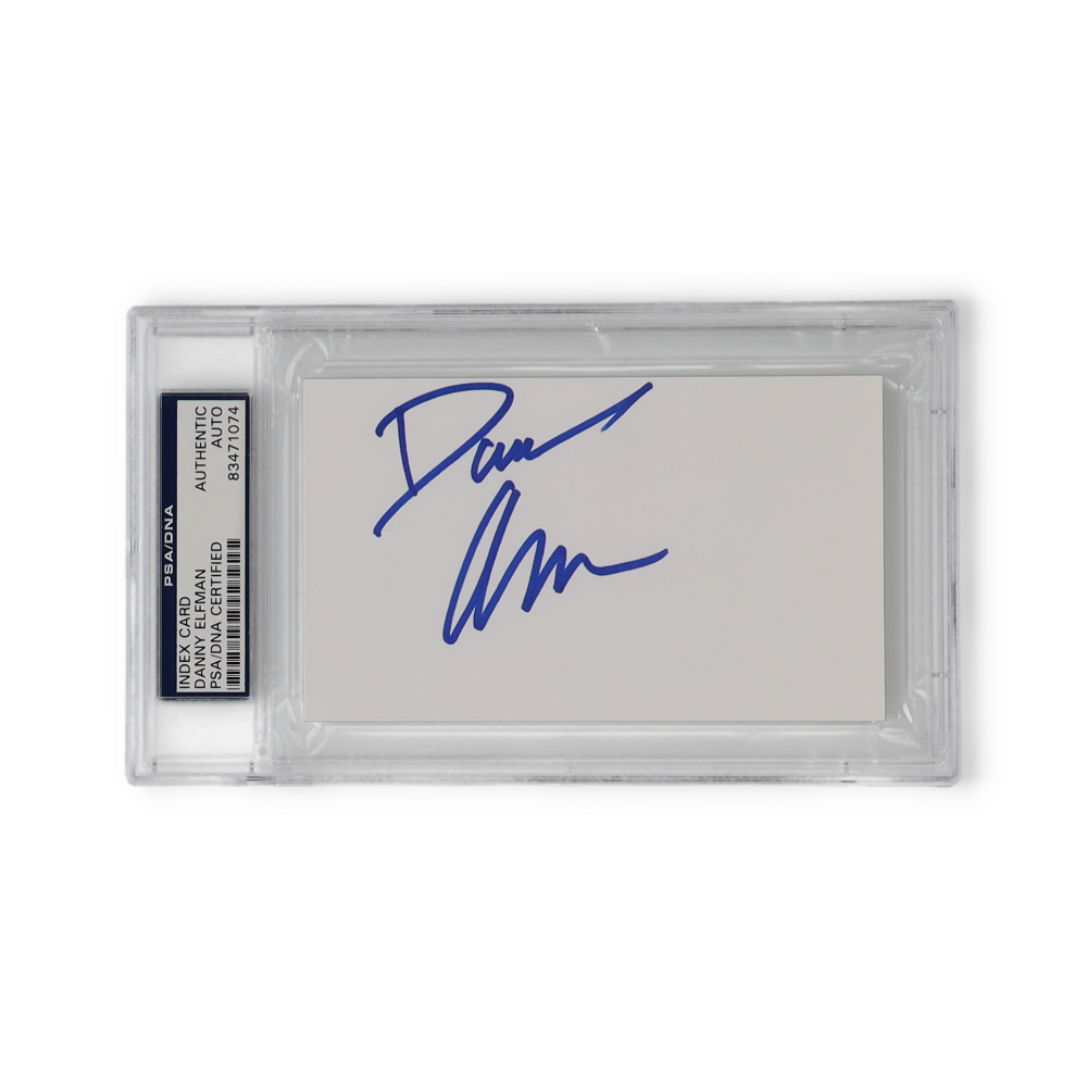Danny Elfman Signed Index Card (PSA) | Pristine Auction