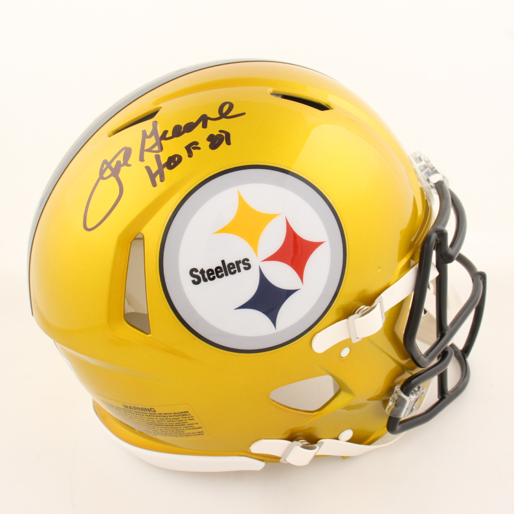 Joe Greene Signed Steelers Full-Size Authentic On-Field Flash Alternate ...