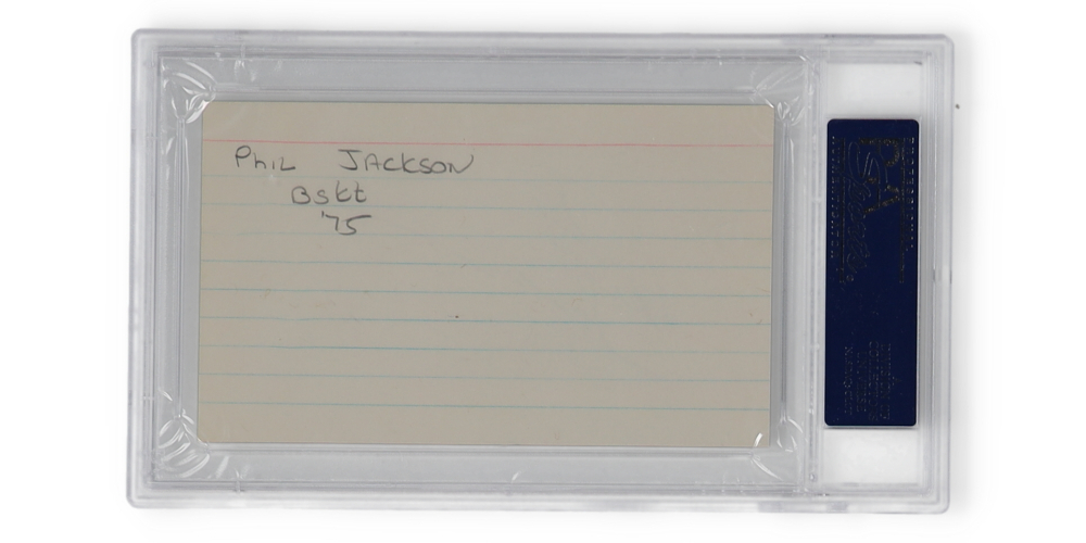 Phil Jackson Signed Index Card (PSA) | Pristine Auction