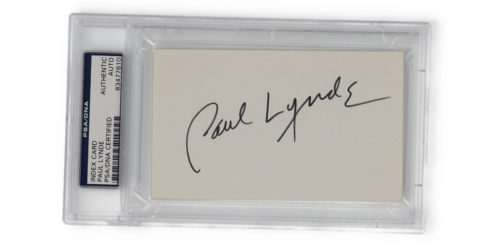 Paul Lynde Signed Index Card (PSA) | Pristine Auction