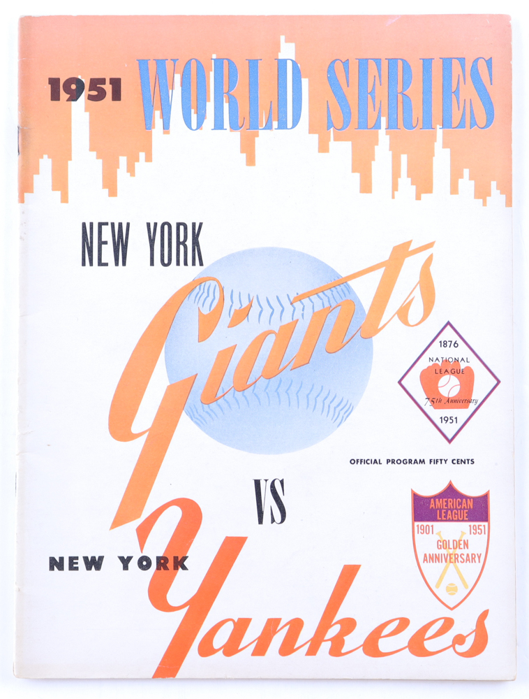 1951 World Series Yankees vs Giants Official Program | Pristine Auction