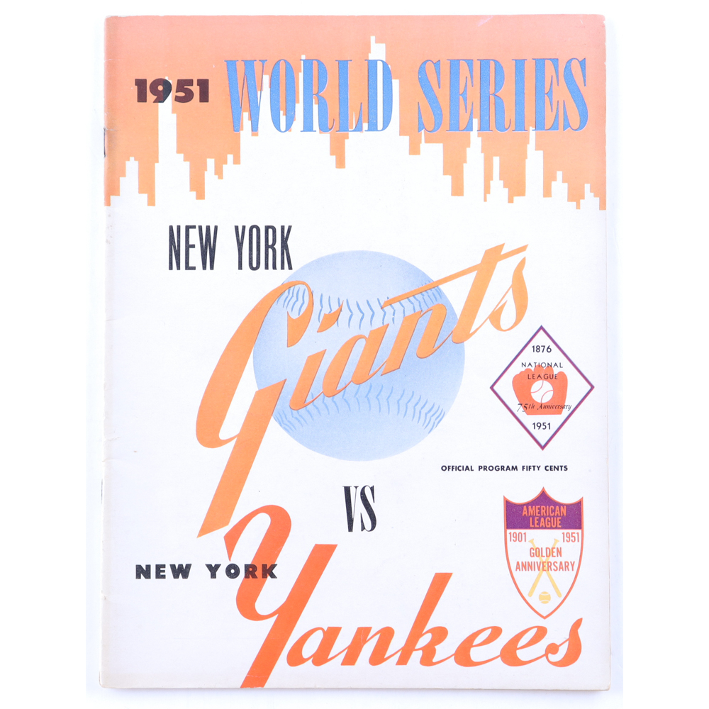 1951 World Series Yankees vs Giants Official Program | Pristine Auction
