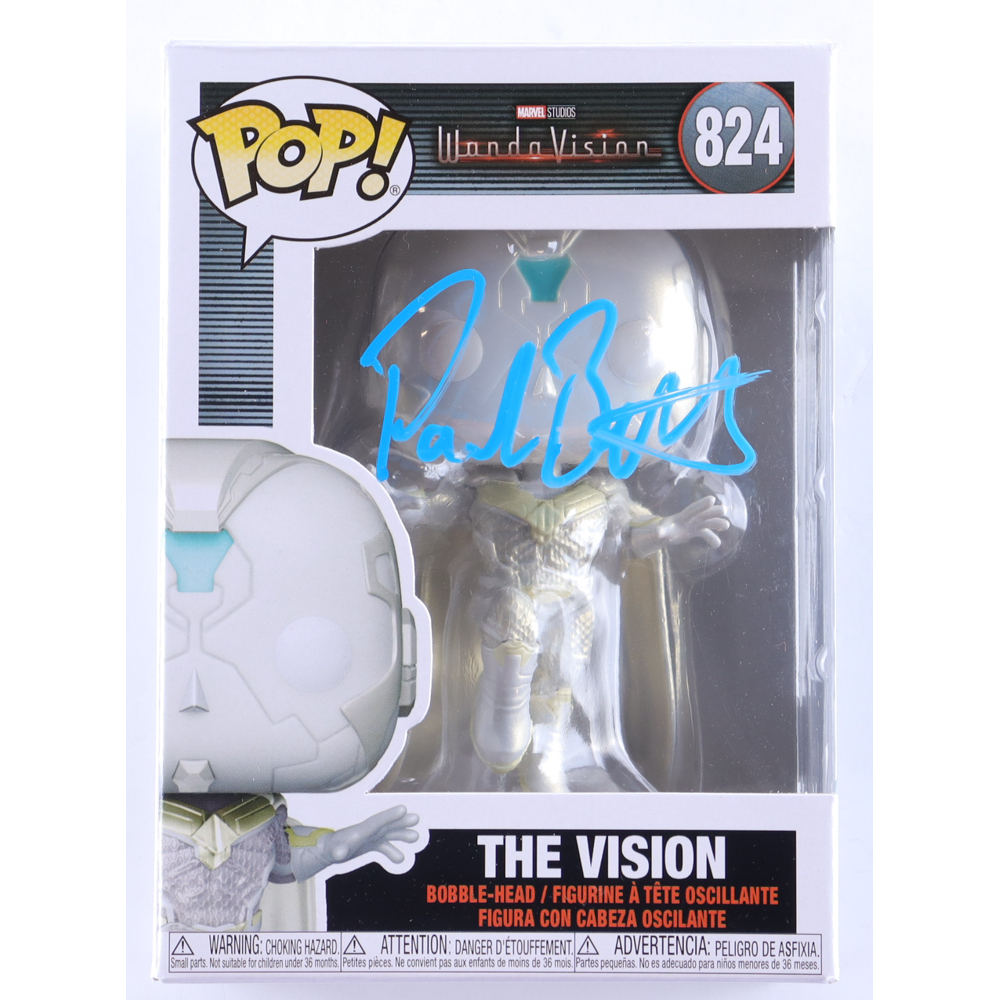 Paul Bettany Signed "Wanda Vision" #824 The Vision Bobble-Head Funko ...