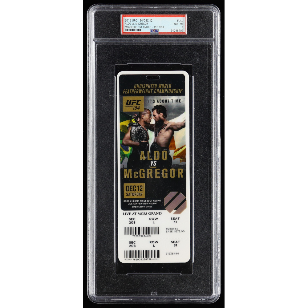 Conor McGregor Original 2015 1st UFC Championship Victory Full UFC 194 ...