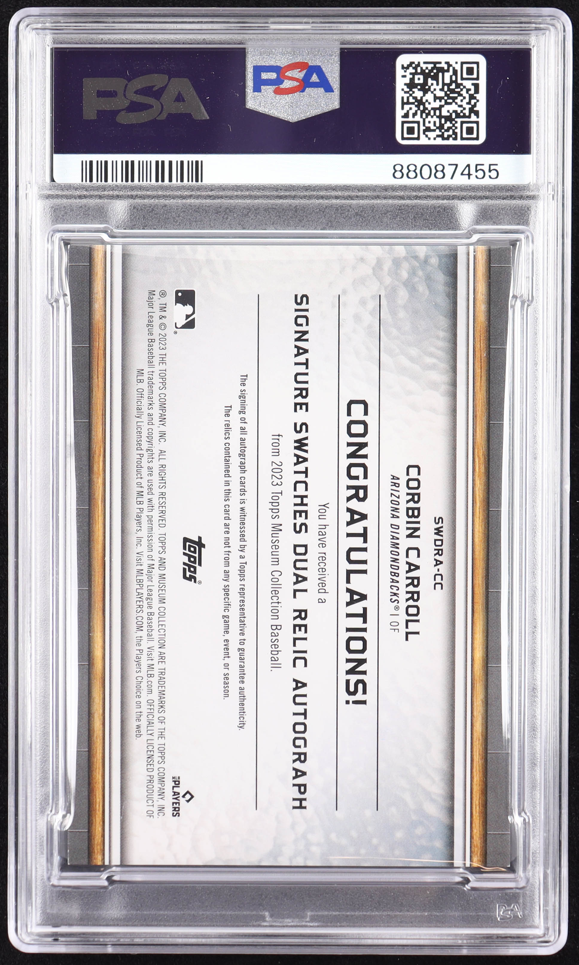 Corbin Carroll 2023 Topps Museum Collection Signature Swatches Dual ...