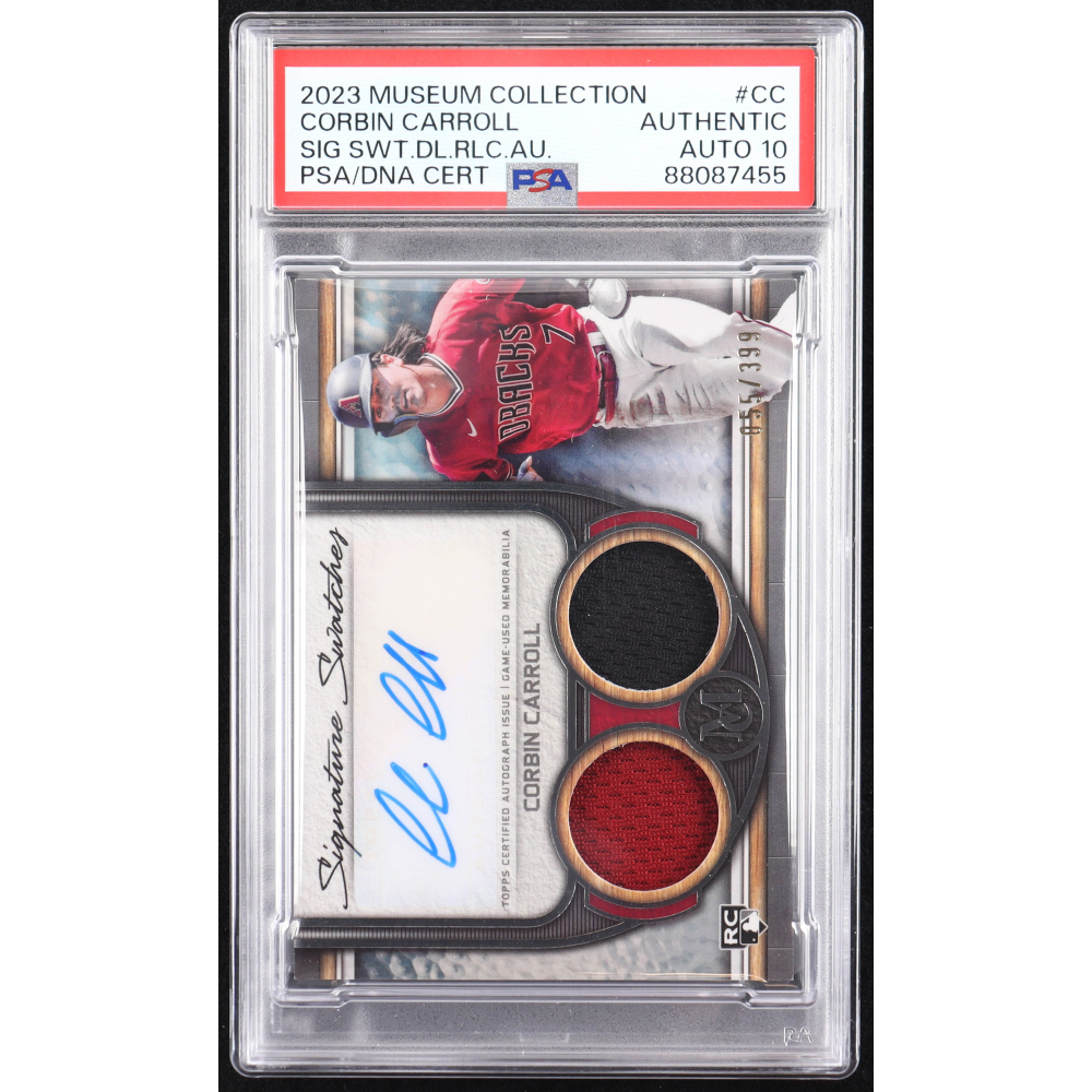Corbin Carroll 2023 Topps Museum Collection Signature Swatches Dual ...