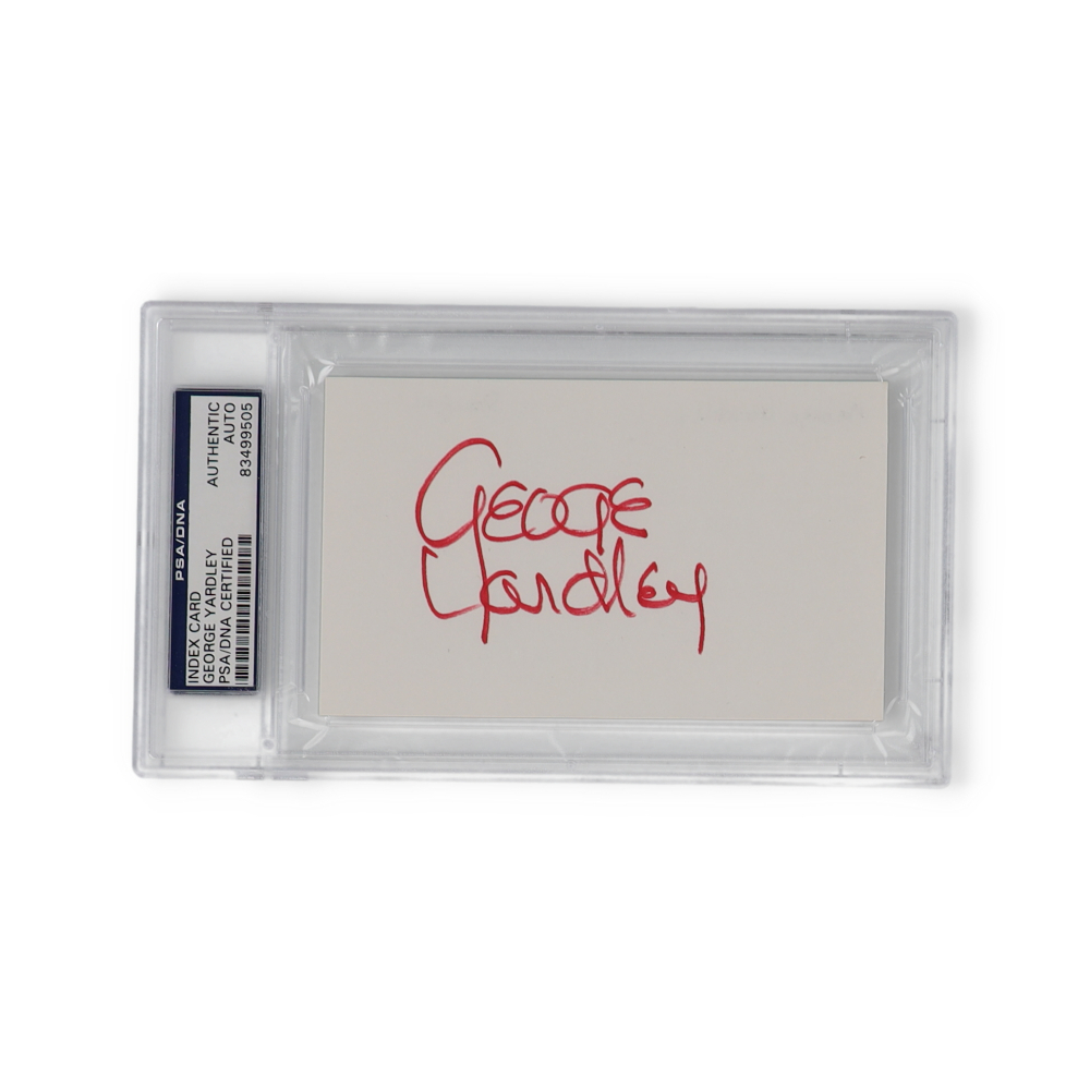 George Yardley Signed Index Card (PSA) | Pristine Auction