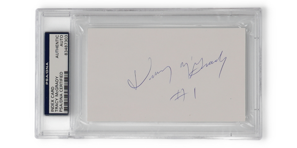 Tracy McGrady Signed Index Card (PSA) | Pristine Auction