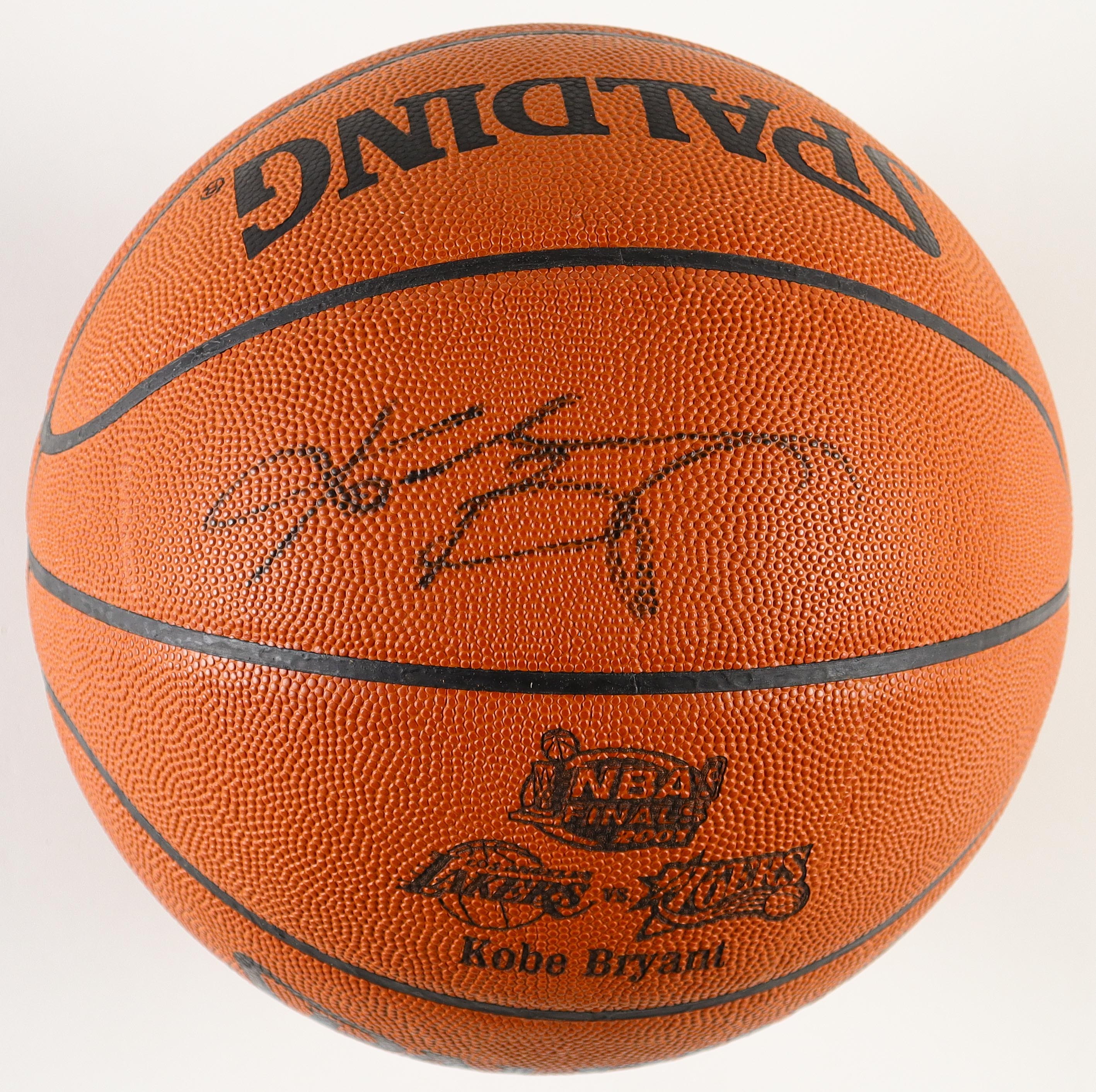 Kobe Bryant Signed 2001 Finals Logo Spalding Official NBA Game Ball ...