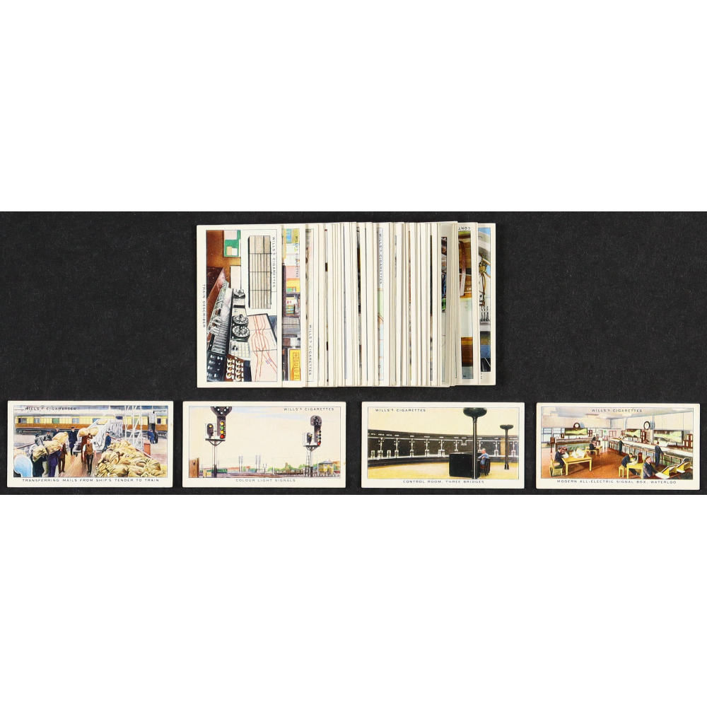 1938 Wills "Railway Equipment" Complete Set of (50) Cigarette Cards ...