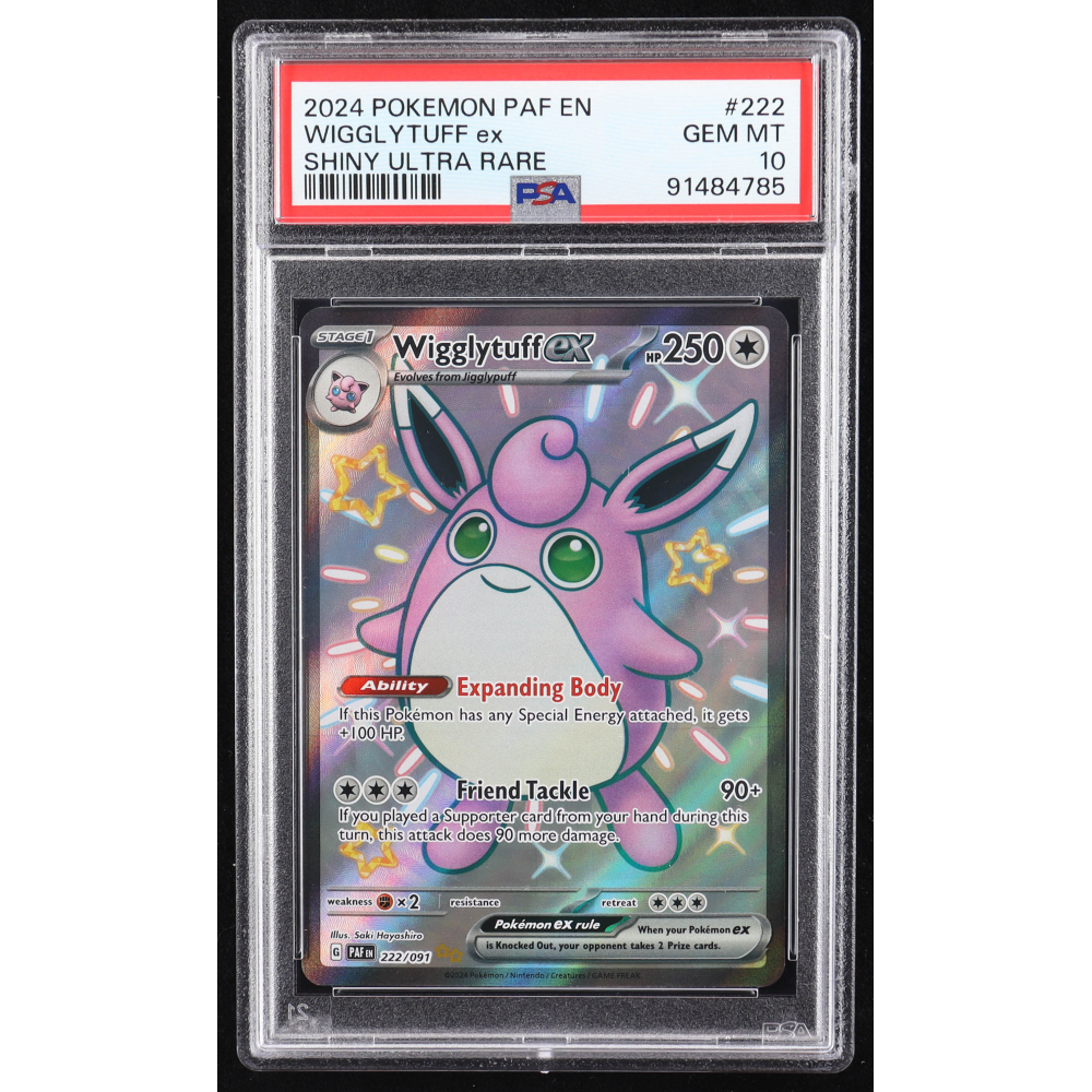 Wigglytuff EX 2024 Pokemon Scarlet and Violet Paldean Fates #222 (PSA ...