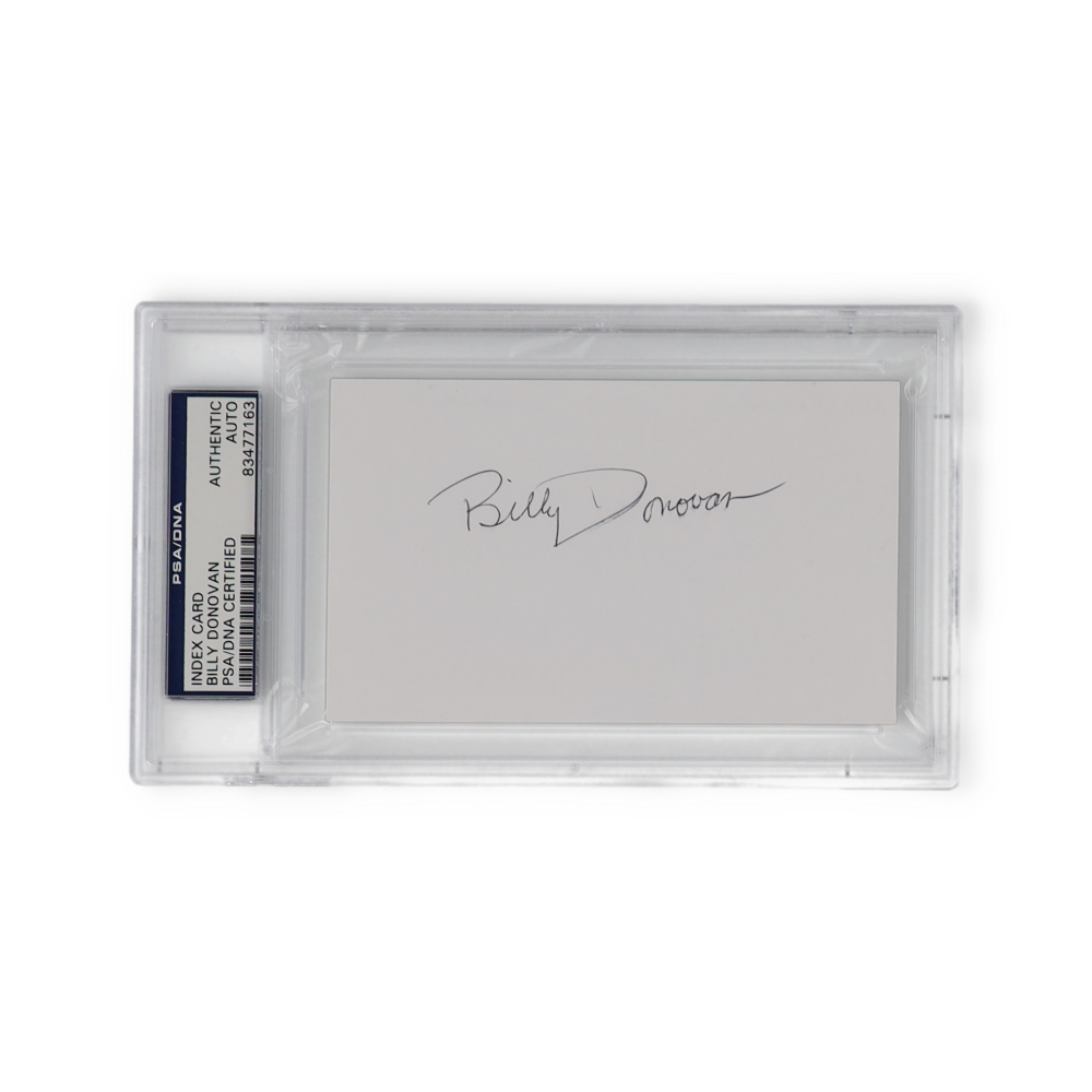 Billy Donovan Signed Index Card (PSA) | Pristine Auction