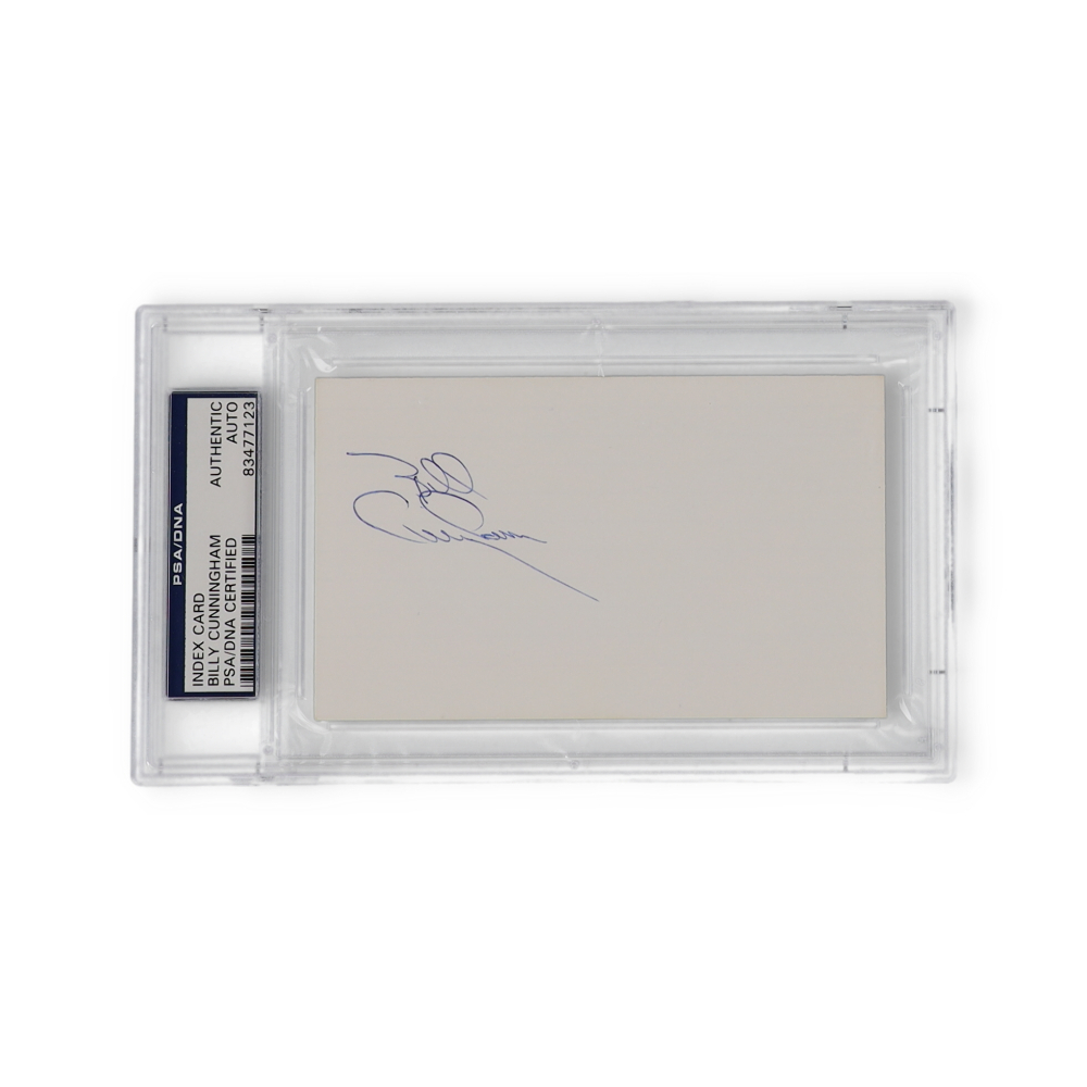 Billy Cunningham Signed Index Card (PSA) | Pristine Auction