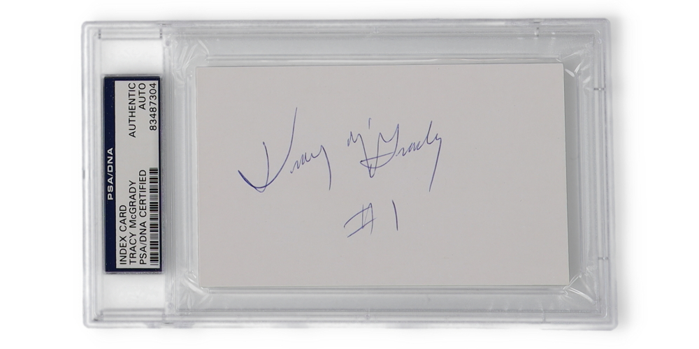 Tracy McGrady Signed Index Card (PSA) | Pristine Auction