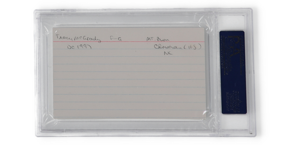 Tracy McGrady Signed Index Card (PSA) | Pristine Auction