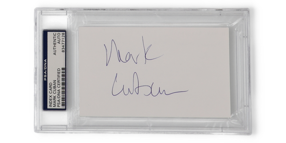 Mark Cuban Signed Index Card (PSA) | Pristine Auction