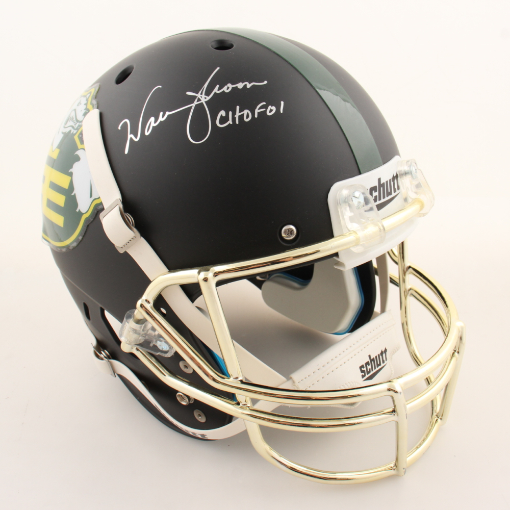 Warren Moon Signed Edmonton Eskimos Full-Size Helmet Inscribed "CHOF 01 ...