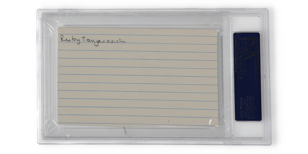 Rudy Tomjanovich Signed Index Card (PSA) | Pristine Auction