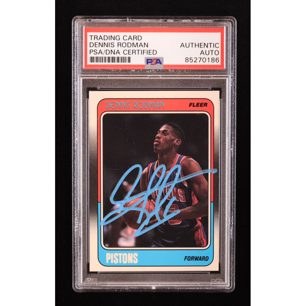 Dennis Rodman Signed 1988-89 Fleer #43 RC (PSA) | Pristine Auction