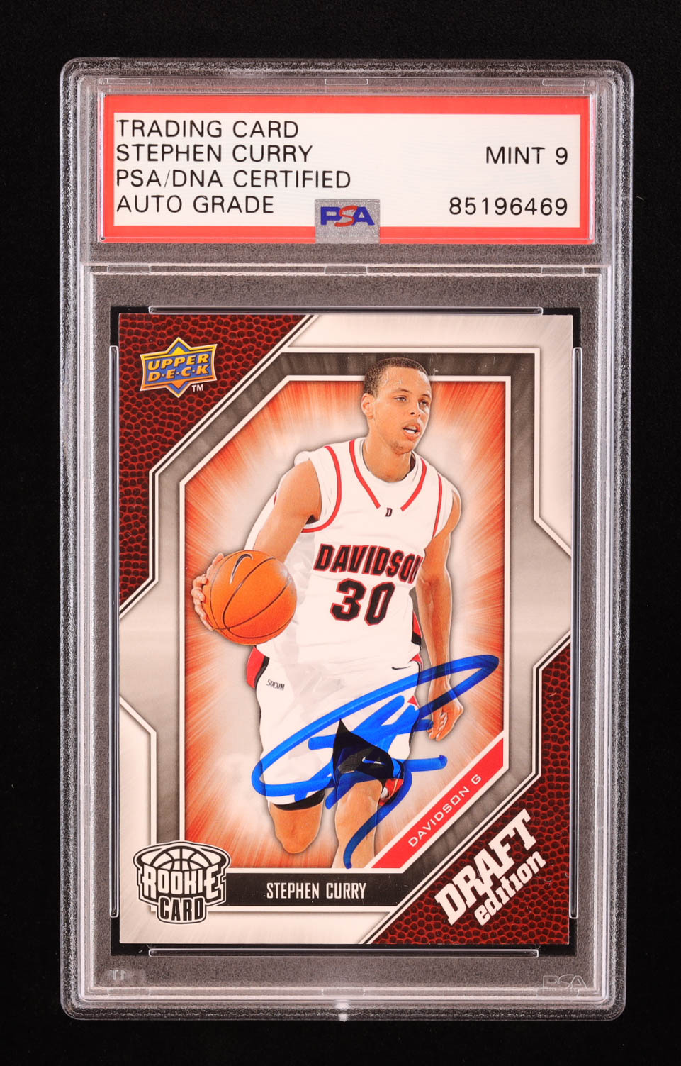 Stephen Curry Signed 2009-10 Upper Deck Draft Edition #34 SP RC (PSA ...