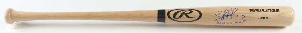 Salvador Perez Signed Rawlings Pro Baseball Bat Inscribed "2015 WS MVP ...