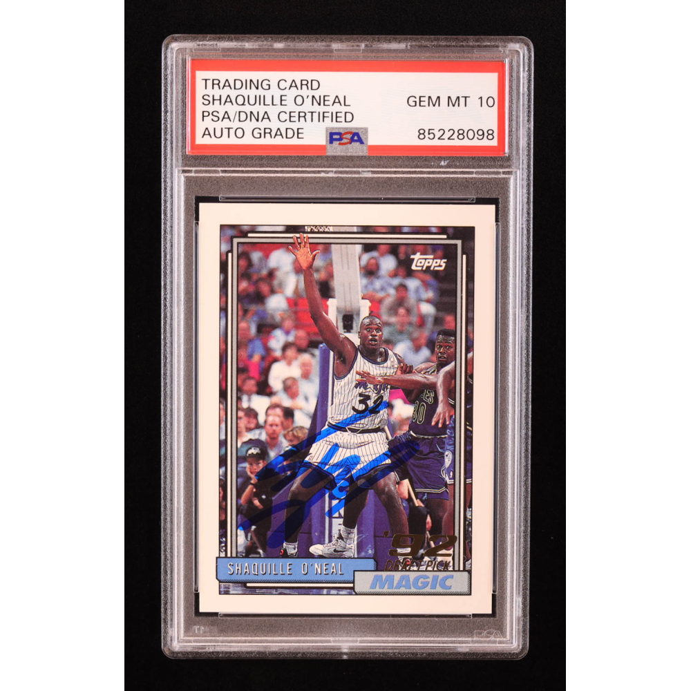 Shaquille O'Neal Signed 1992-93 Topps #362 RC (PSA | Autograph Graded ...