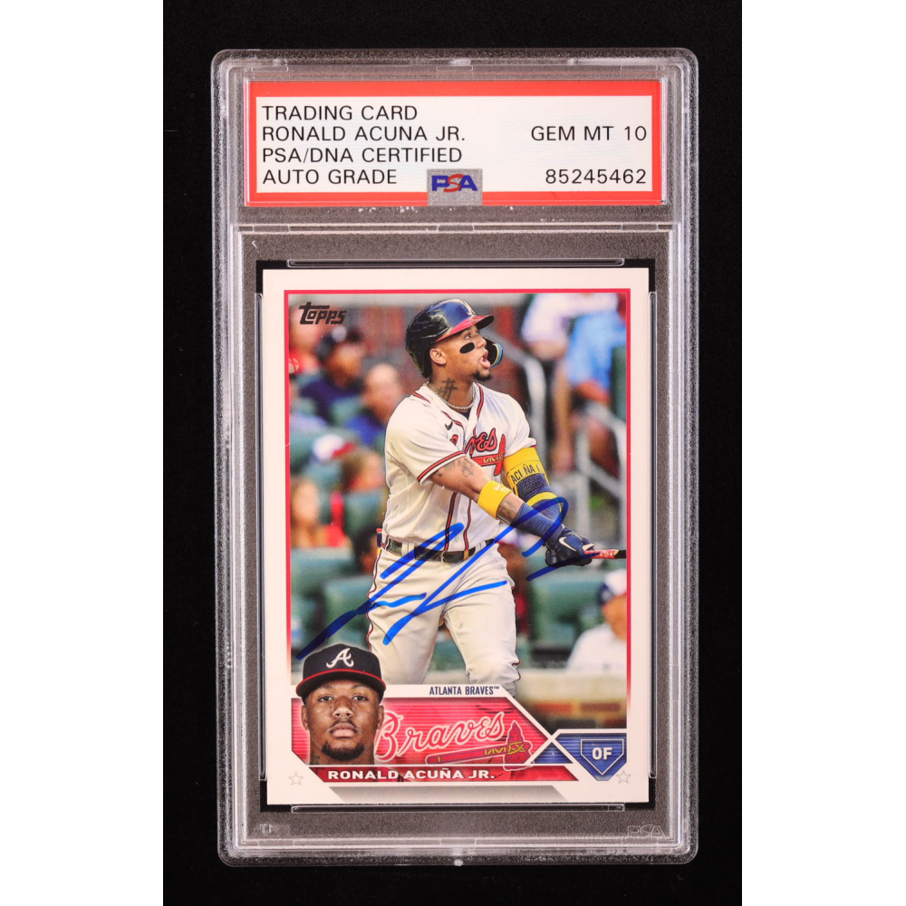 Ronald Acuna Jr. Signed 2023 Topps #150 (PSA | Autograph Graded PSA 10 ...