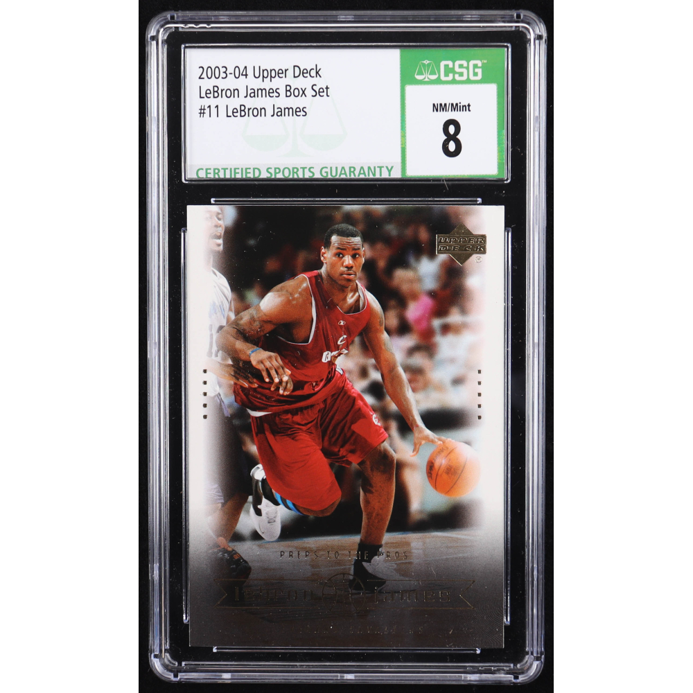 LeBron James 2003 Upper Deck LeBron James Box Set #11 RC / Preps to the Pros (CSG 8) | Pristine ...