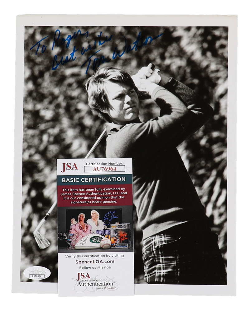 Tom Watson Signed 8x10 Photo Inscribed "Best Wishes!" (JSA) | Pristine ...