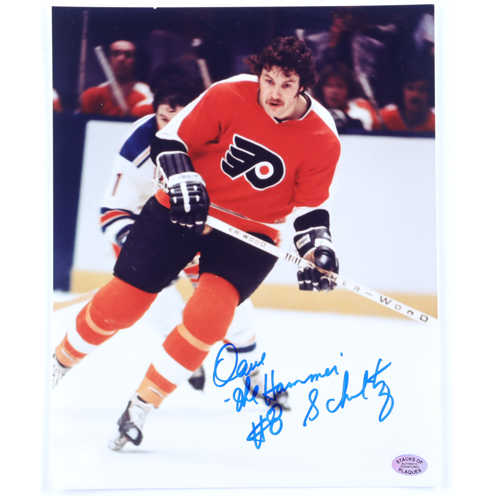 Dave "The Hammer" Schultz Signed Flyers 8x10 Photo (SOP) | Pristine Auction