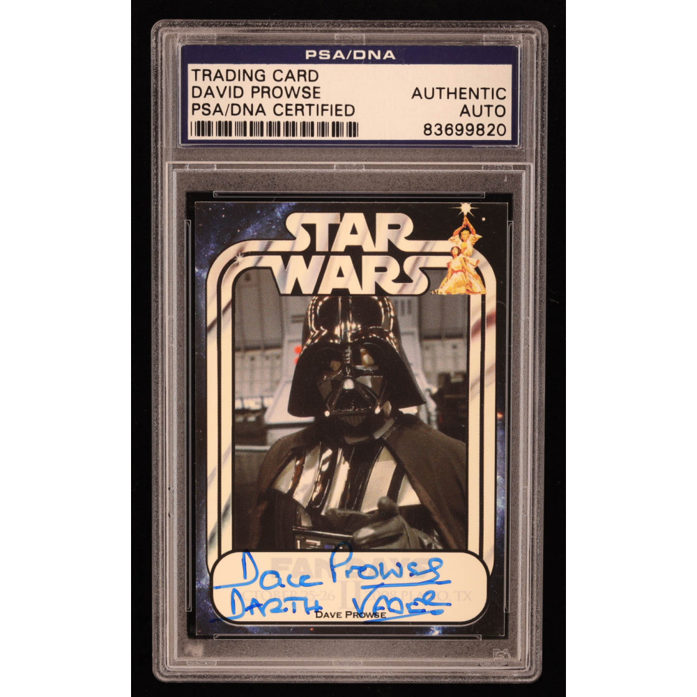 David Prowse Signed Custom Trading Card Inscribed "Darth Vader" (PSA ...