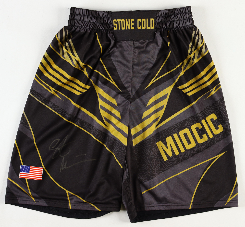 Stipe Miocic Signed UFC Black & Gold Fight Shorts (Beckett) | Pristine ...