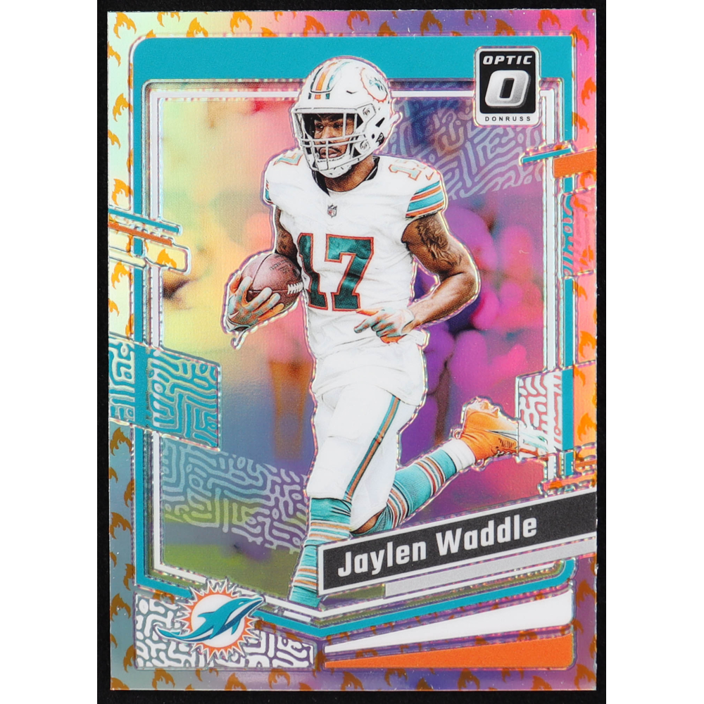 Jaylen Waddle 2023 Donruss Optic Fire Prizm SP #116 | Pristine Auction