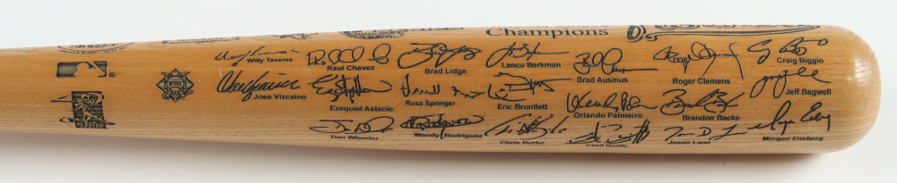 Lance Berkman Signed 2005 Astros World Series Champions Louisville ...