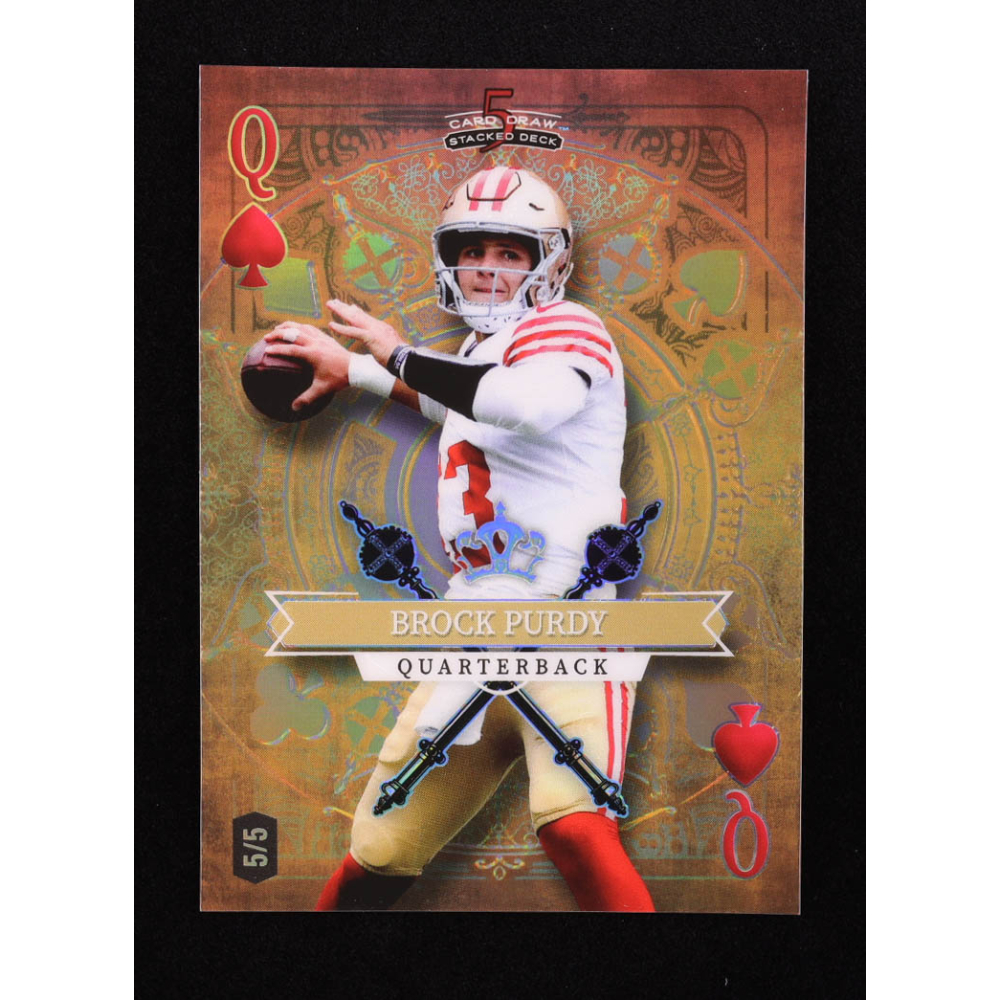 Brock Purdy 2023 Wild Card 5 Card Draw Stacked Deck Bronze #SDBP #5/5 ...