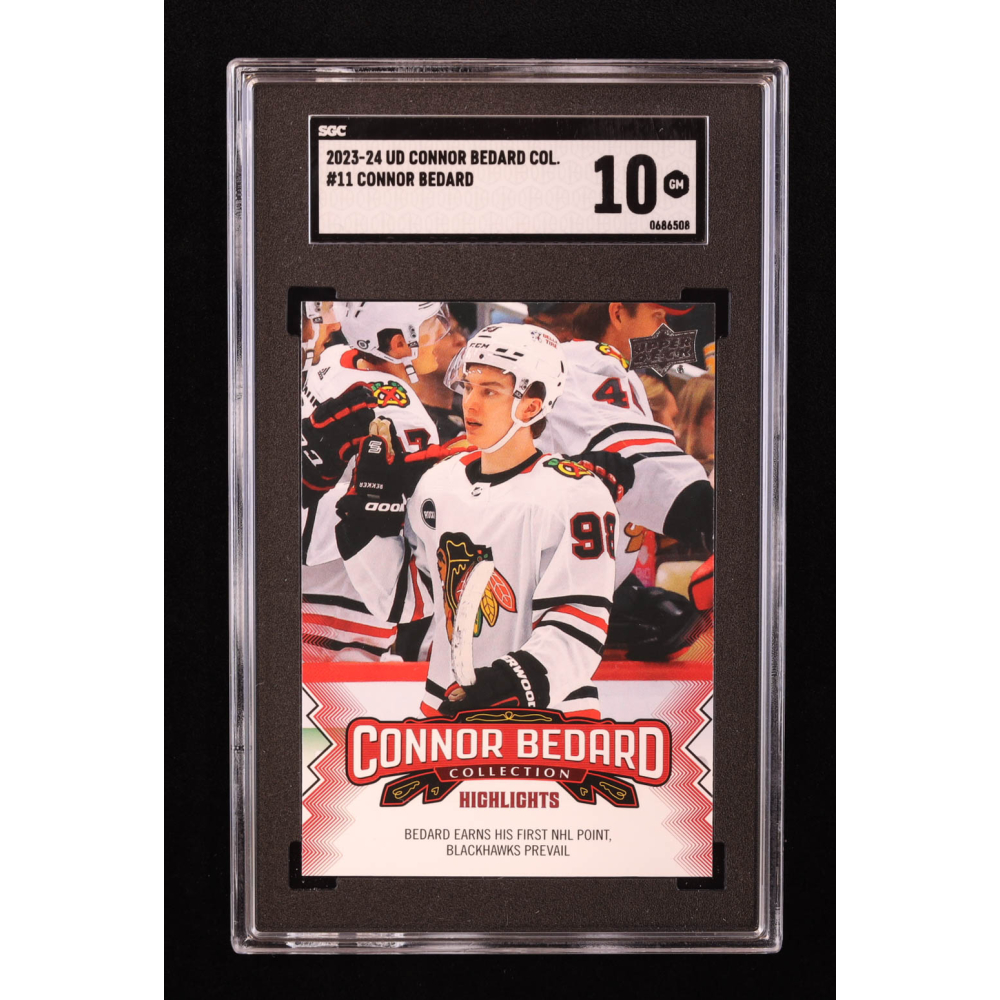 Connor Bedard 2023-24 Upper Deck Connor Bedard Collection #11 RC (SGC ...