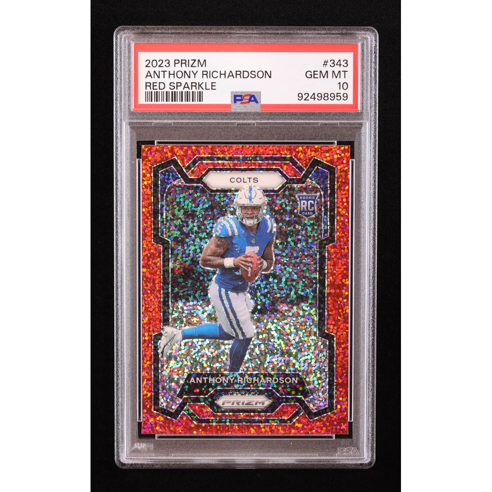 Anthony Richardson 2023 Panini Prizm Prizms Red Sparkle #343 RC (PSA 10 ...